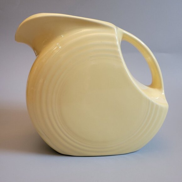 Fiesta | Dining | Fiesta Vintage Yellow Ceramic Disc Pitcher 7 38 Art ...